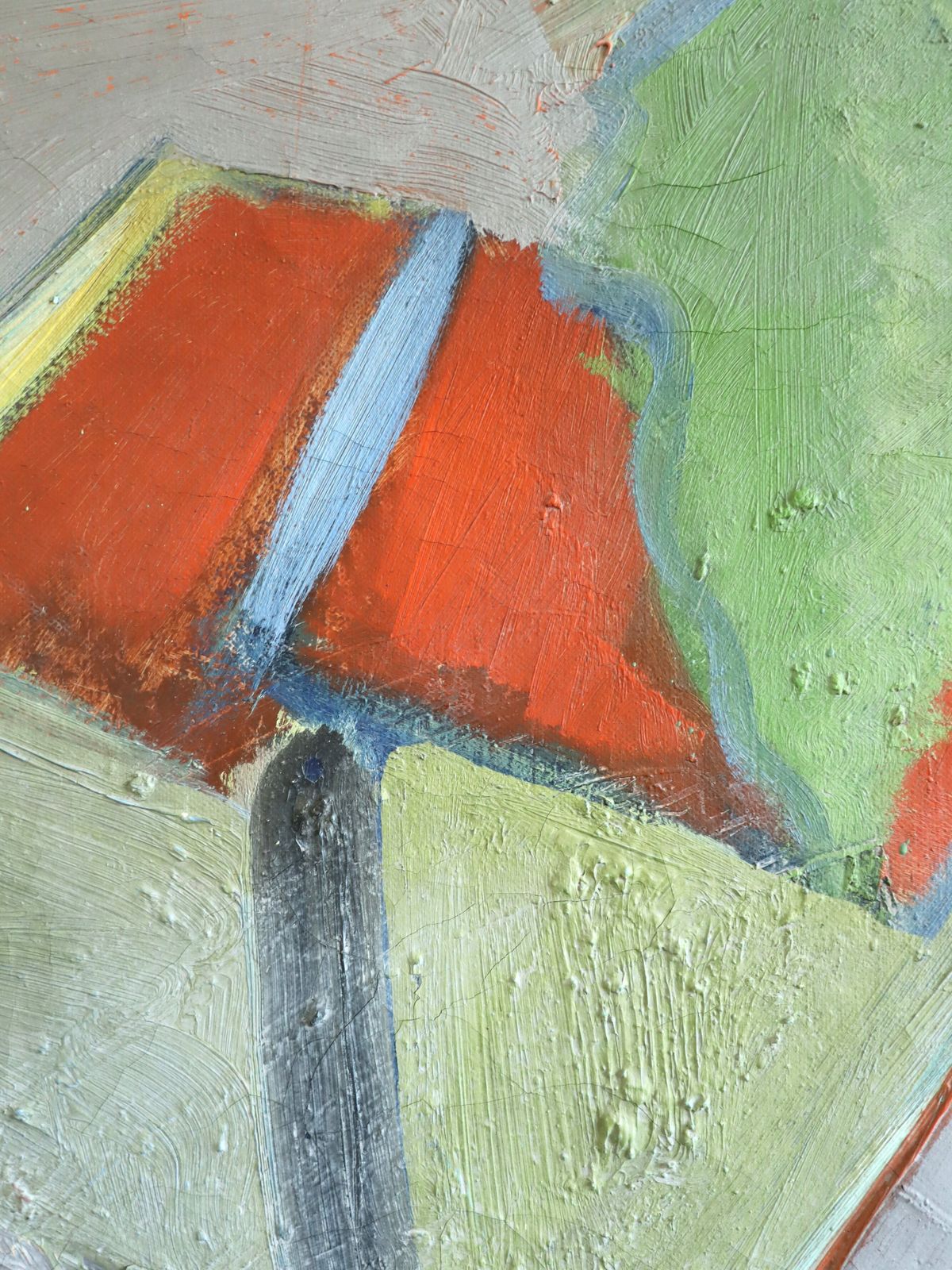 Houses With Red Roofs Oil Painting | Vinterior
