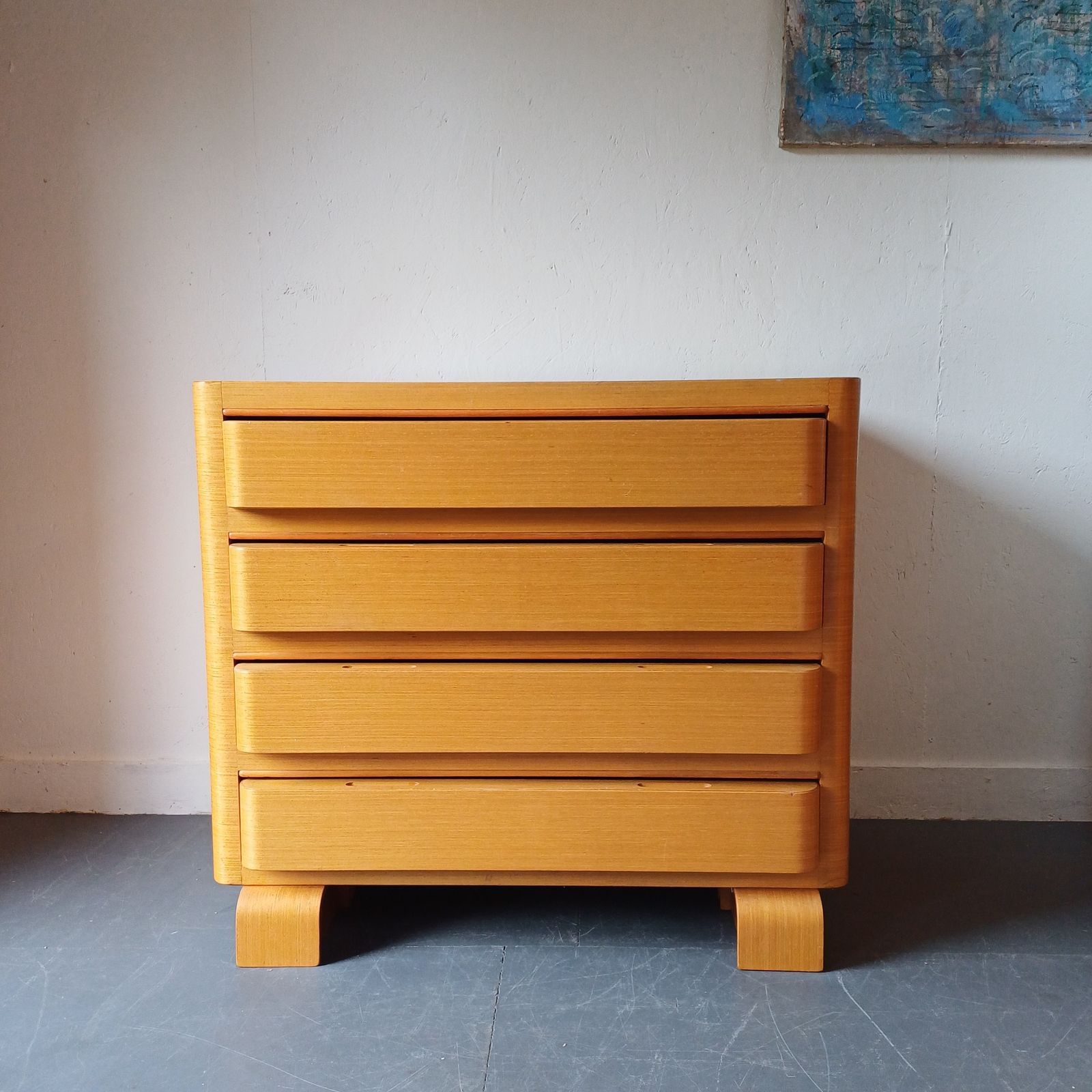 Bent Plywood Chest Of Drawers By Schreiber | Schreiber | Vinterior