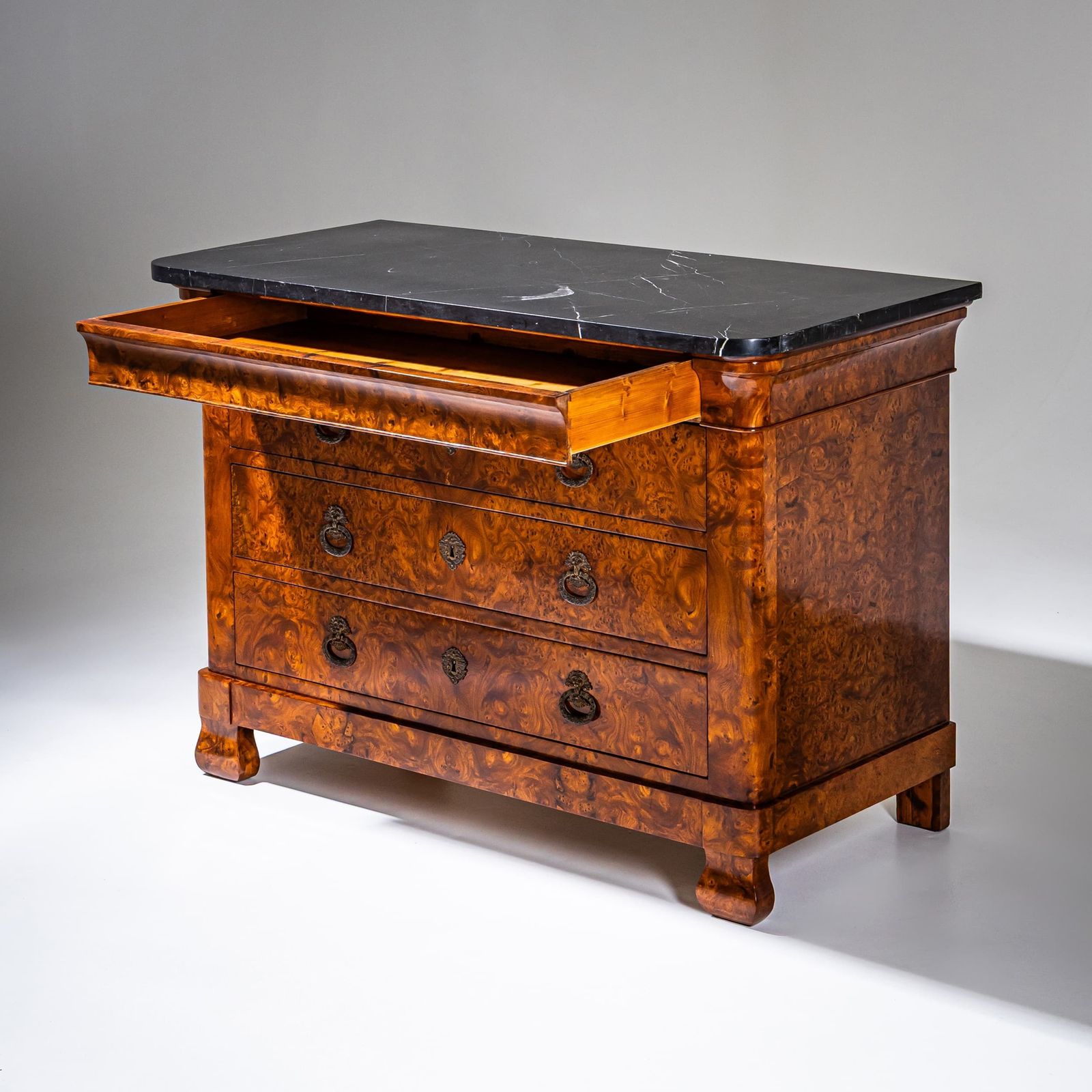 Louis Philippe Commode In Burl Veneer, France, Circa 1830 | Vinterior