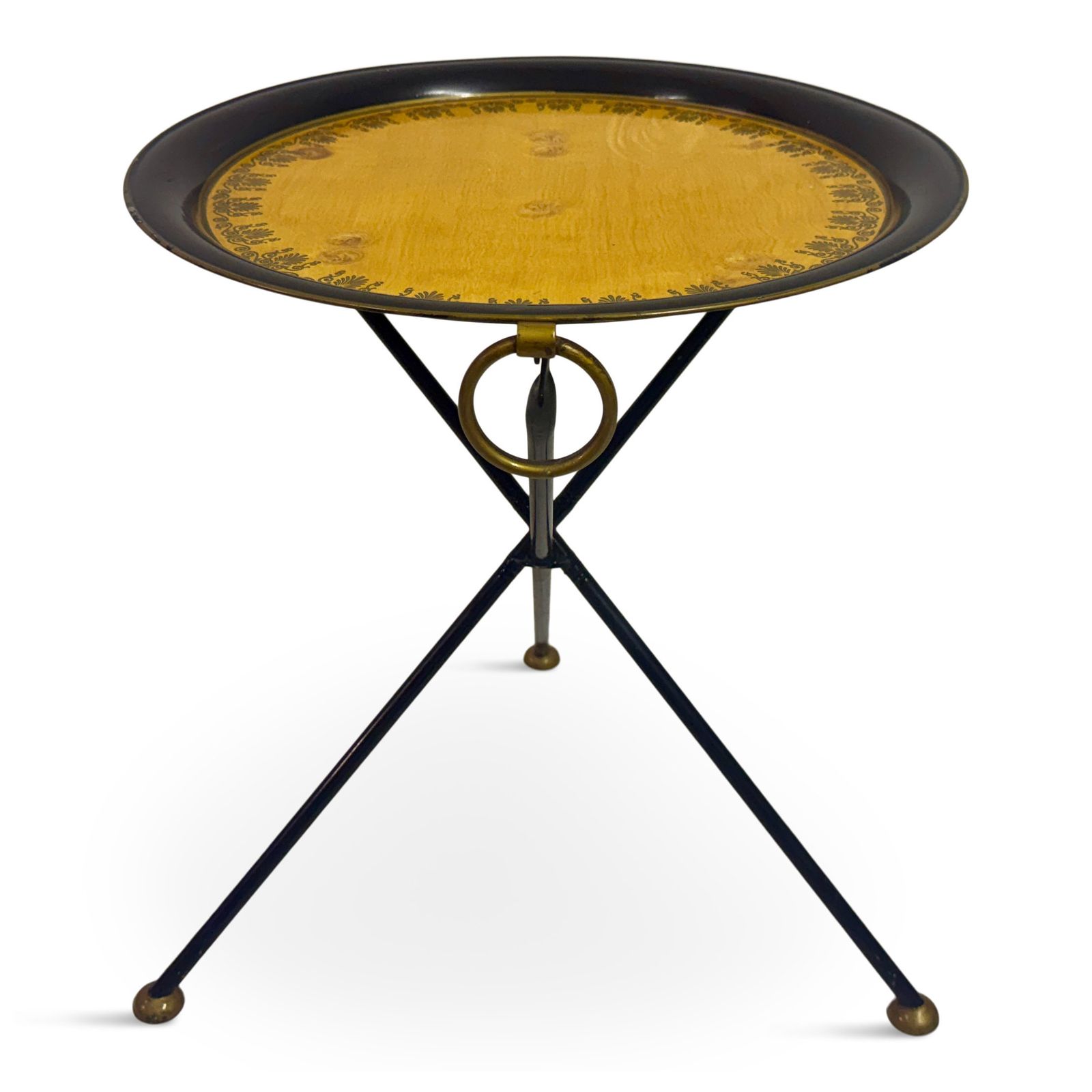 1970s Folding Metal Table In The Style Of Christian Dior | Vinterior