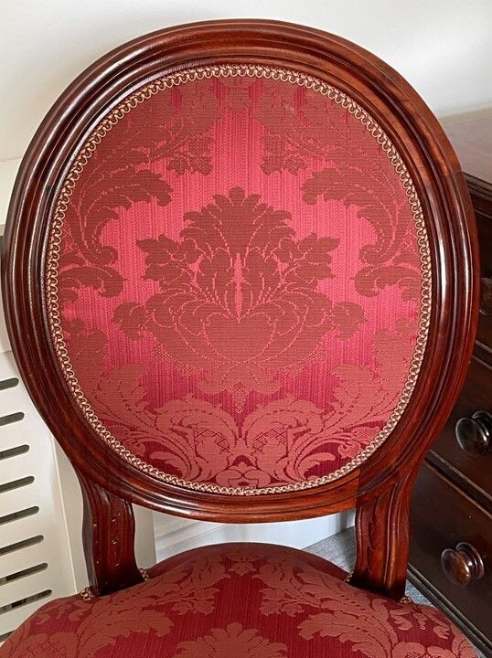 Dinning Chair Louis XVI Reproduction Traditionally Upholstered | Vinterior