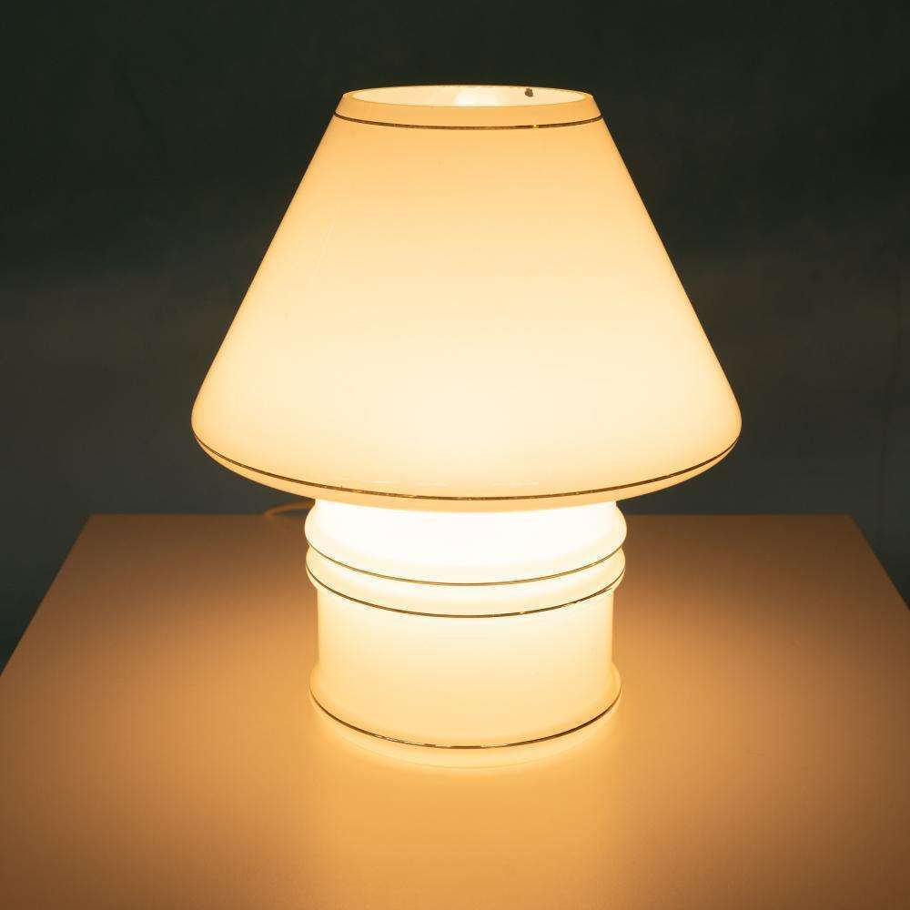 Vintage Glass Table Lamp 1970s, Mushroom Space Age. | Vinterior