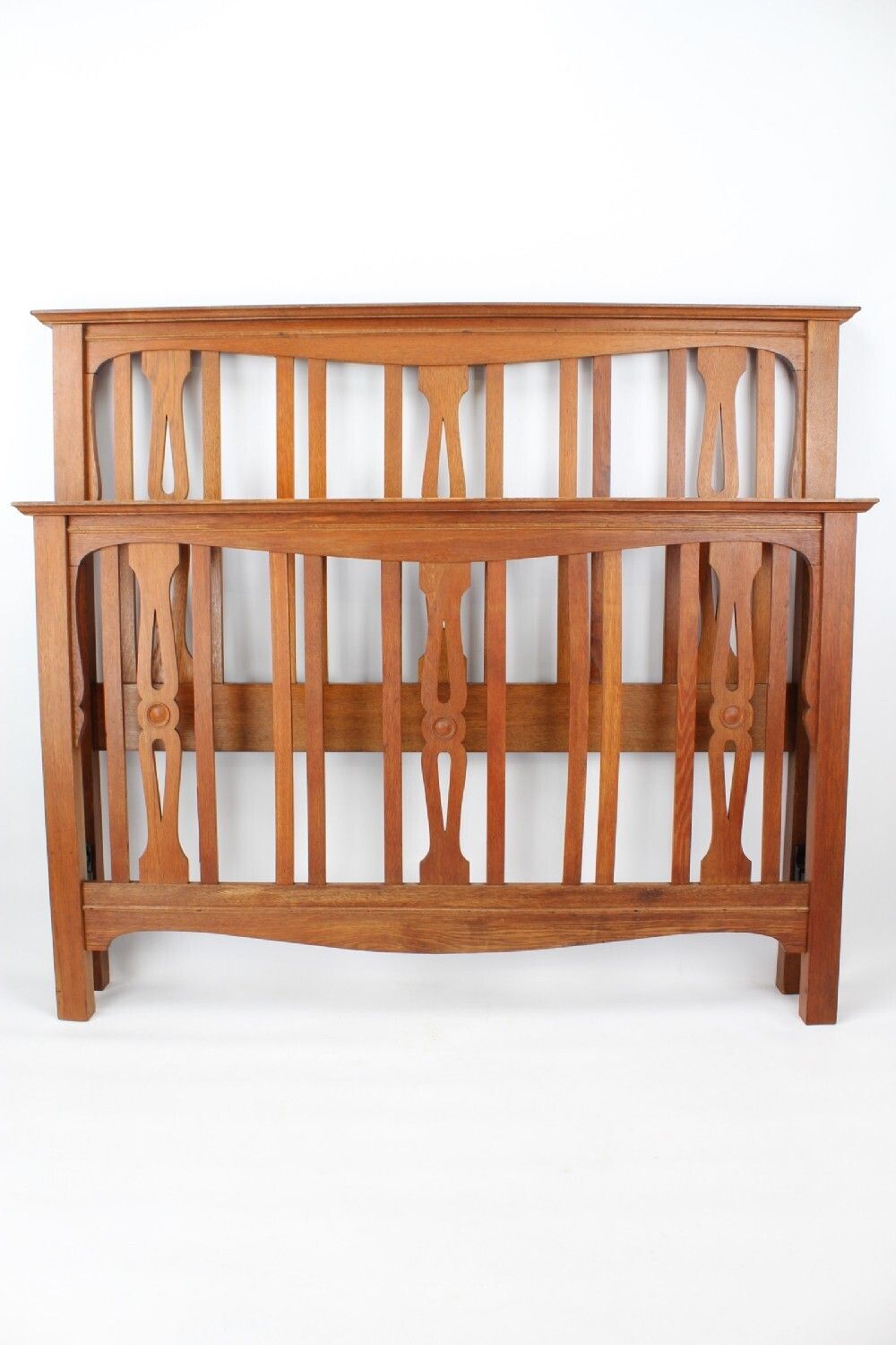 Victorian Arts & Crafts Oak Double Bed | Vinterior