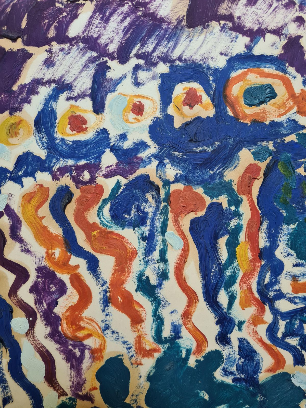 La Mer à Cassis, Expressionist Oil On Paper, Late 20th Century, By ...