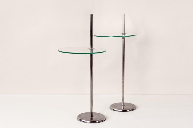 Vintage German Height Adjustable Side Tables, 1935, Set Of 2 | Vinterior