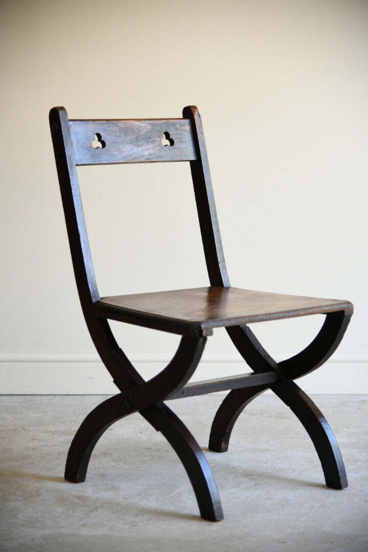 Gothic Revival Oak Occasional Chair | Vinterior