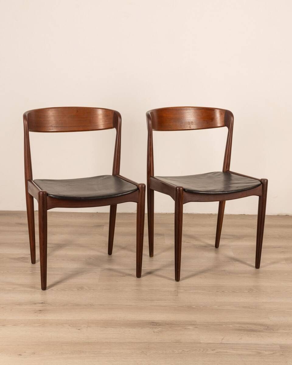 Pair Of Vintage 50's Teak Chairs Designed By Hovmand Olsen | Vinterior