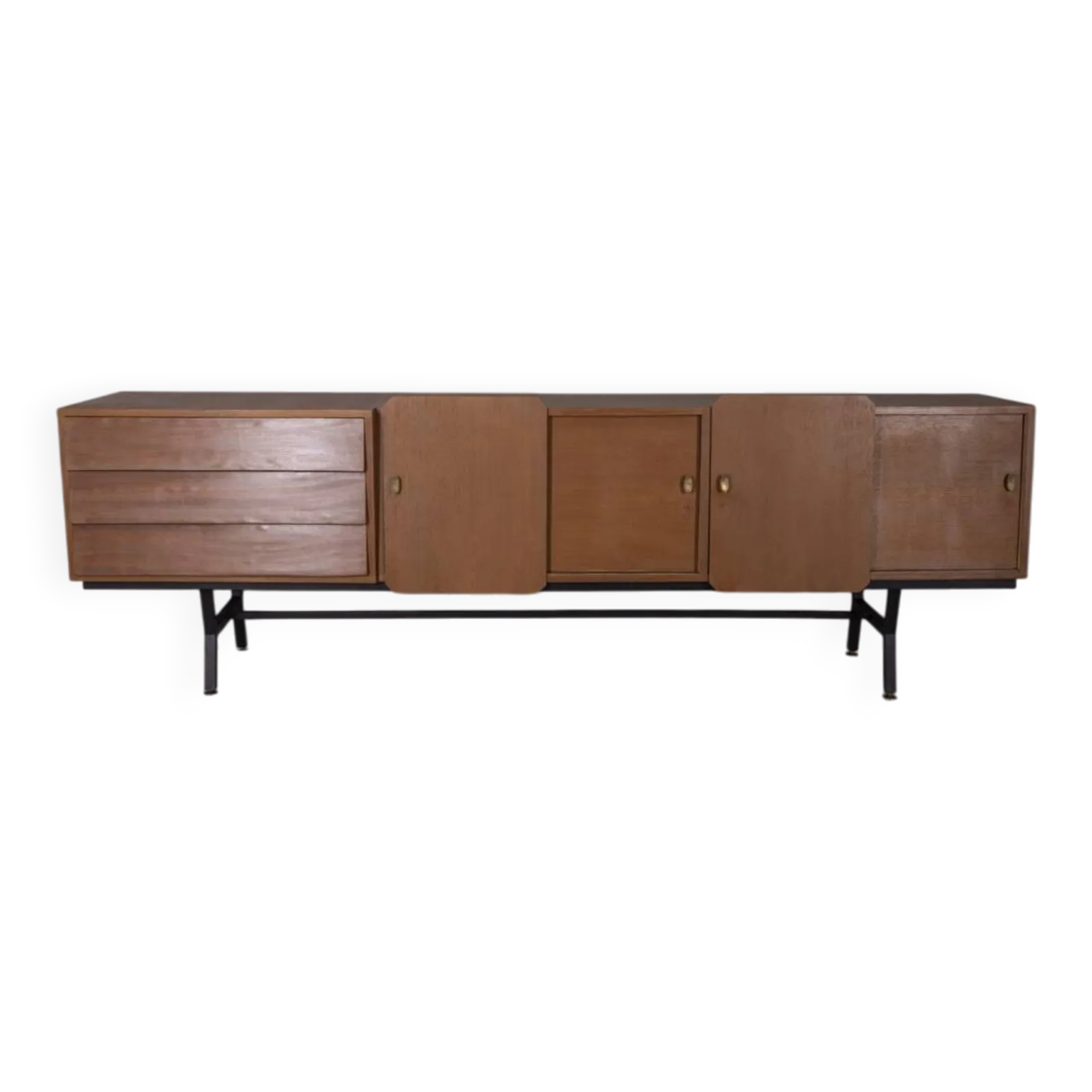 Large Vintage Sideboard From The 1960s In Teak And Bra | Vinterior