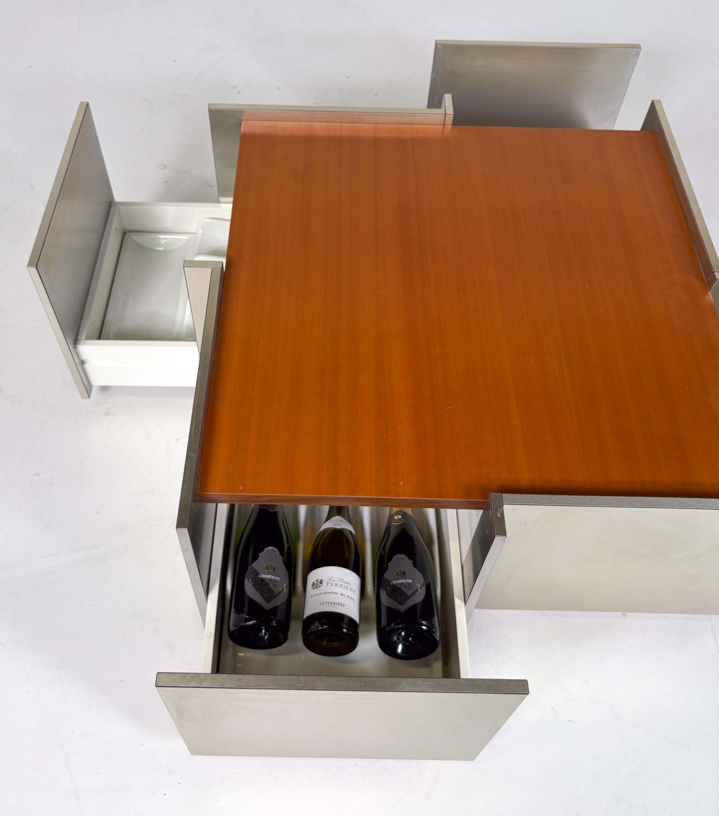 Mid Century Modern Coffee Table Wood And Metal, Italy, 1970s | Vinterior