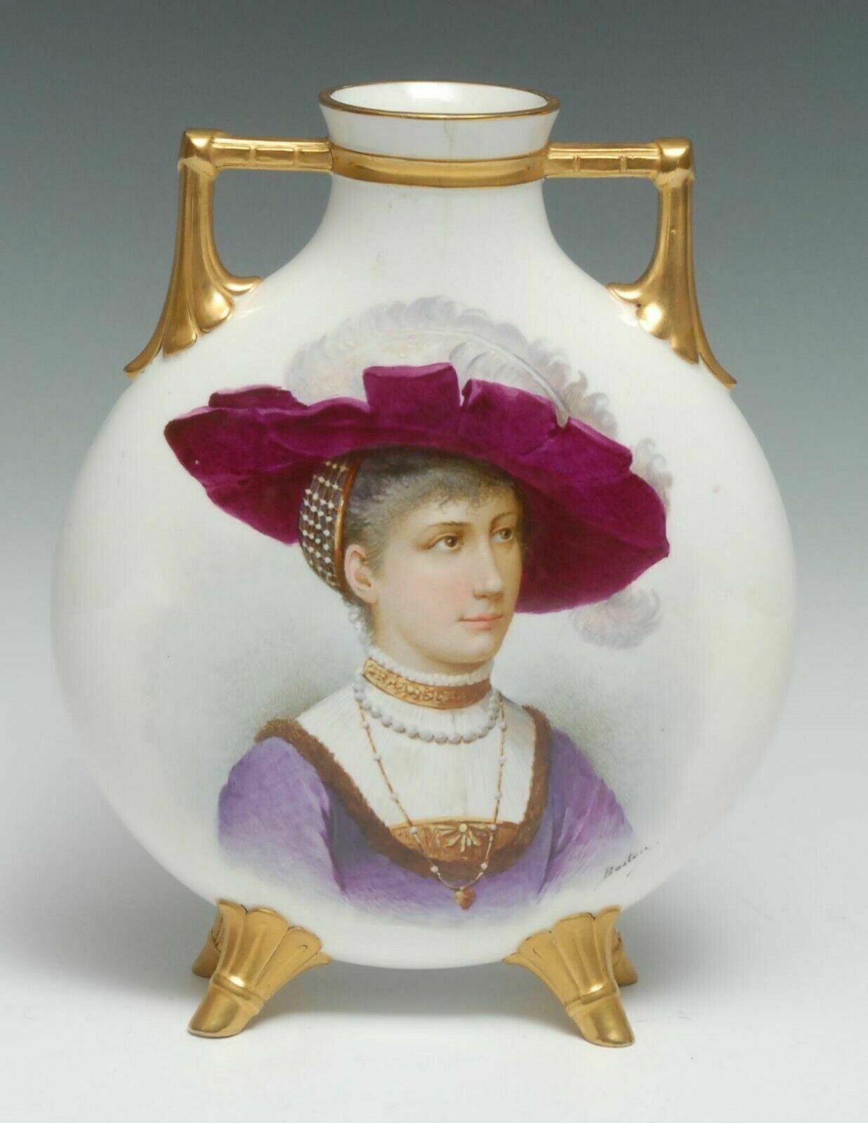 Fine Victorian Minton Moon Flask C.1890 | Vinterior