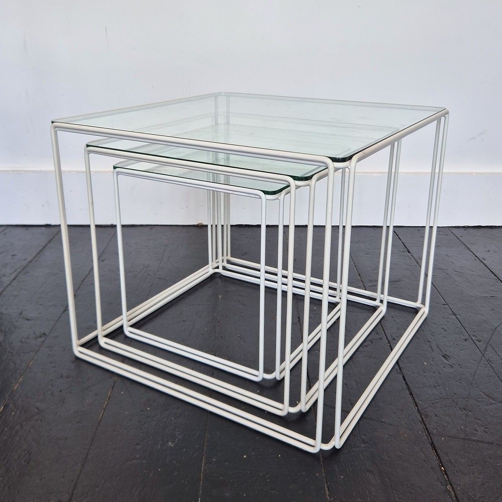 Vintage Isocele Nest Of Tables By Max Sauze: Mid Century Brutalist ...