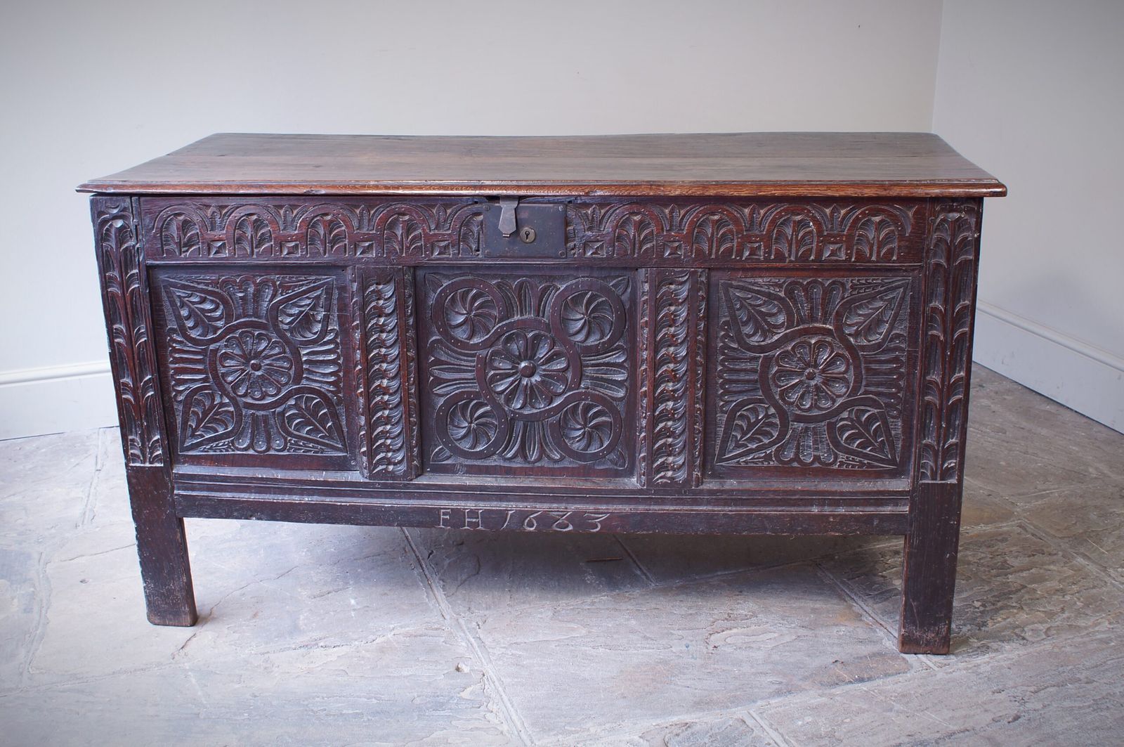17th Century Oak Coffer, 1600s | Vinterior