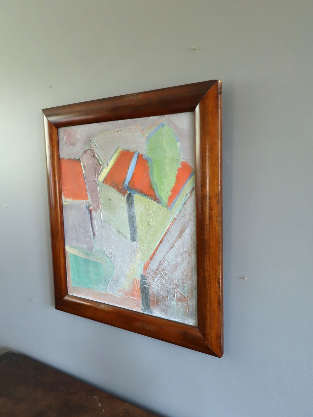 Houses With Red Roofs Oil Painting | Vinterior