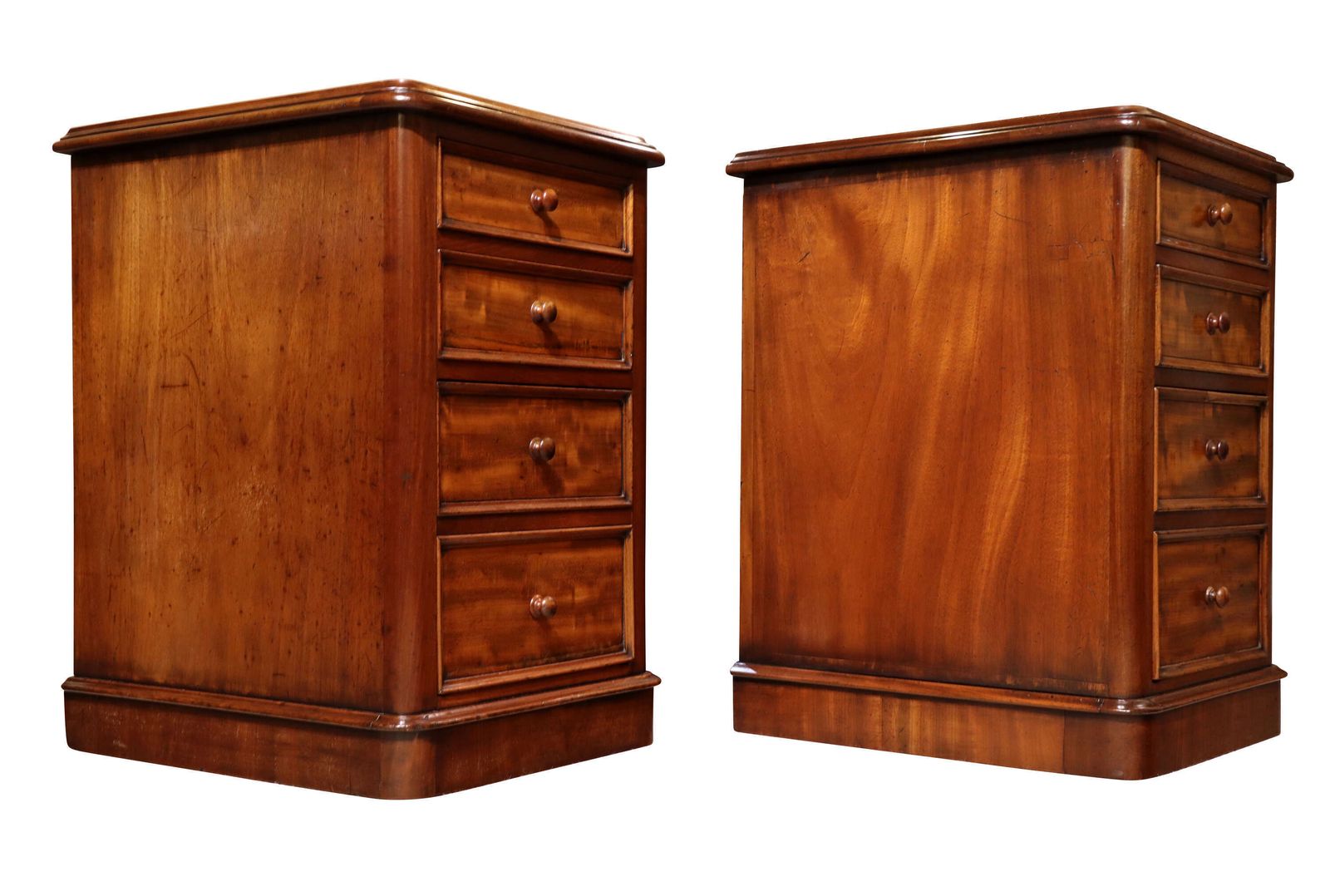 Pair Of Victorian Mahogany Bedside Chests, Circa 1850 | Vinterior