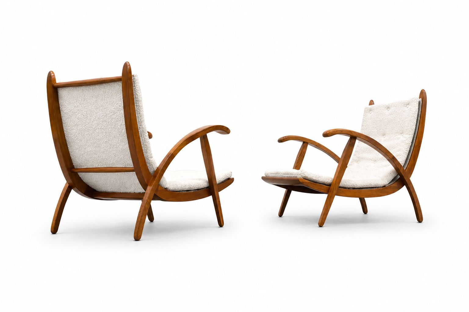 1940 Jan Vanek Loungers In Ivory Boucle | Jan Vaněk | Vinterior