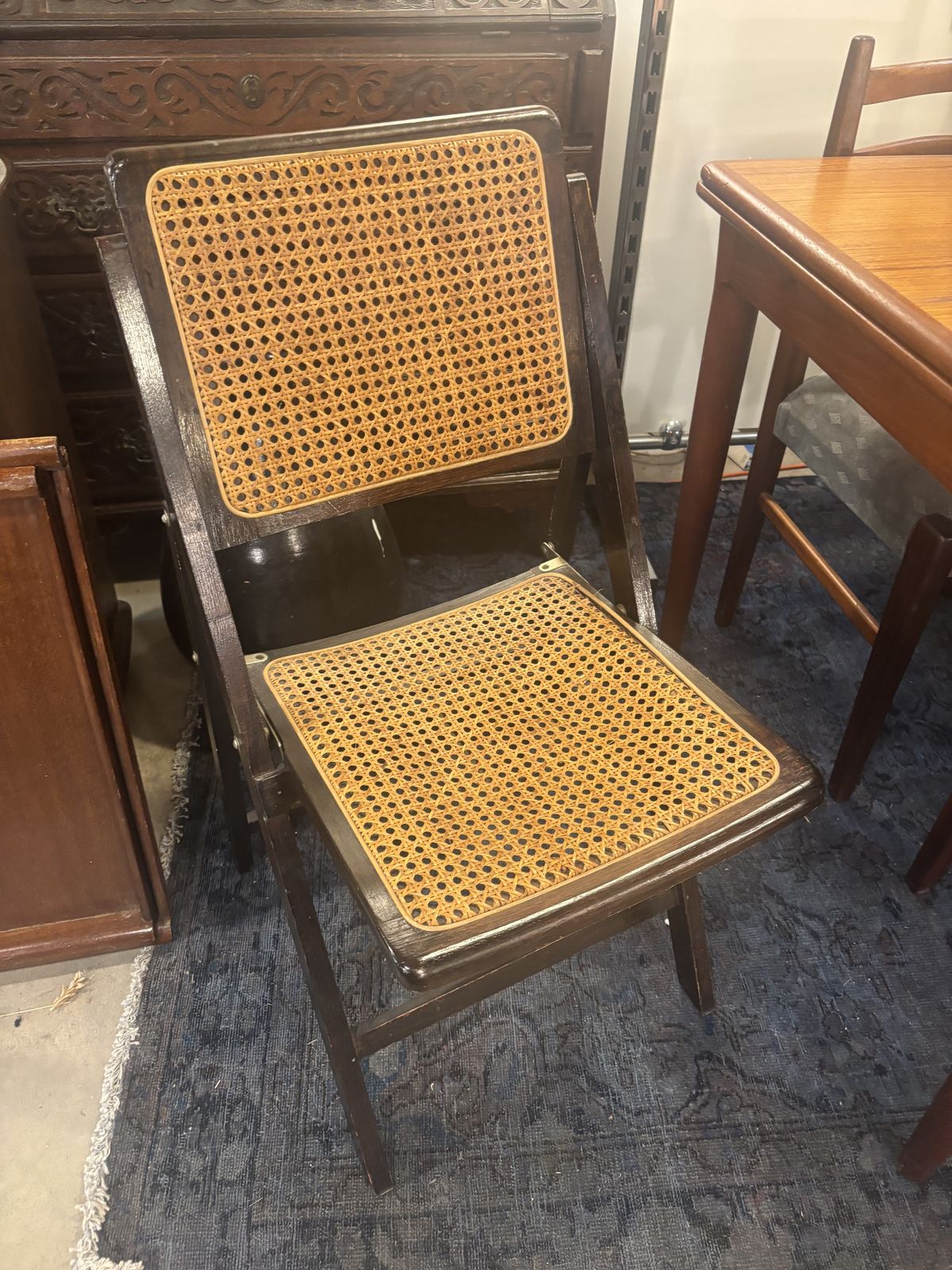 Vintage Rattan Folding Chair | Vinterior