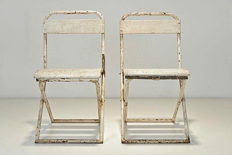 Garden Chairs In Metal By Erich Dieckmann, Germany, 1930, Set Of 2 ...