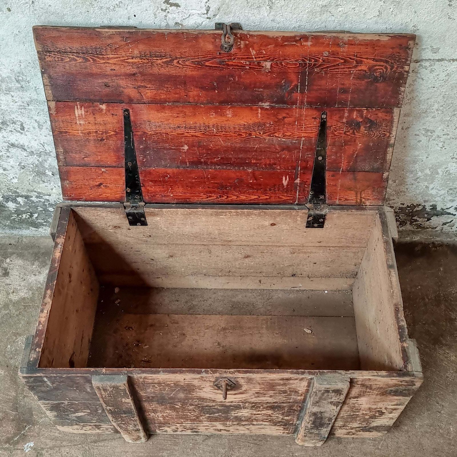 Antique Wooden Trunk, 1800s | Vinterior