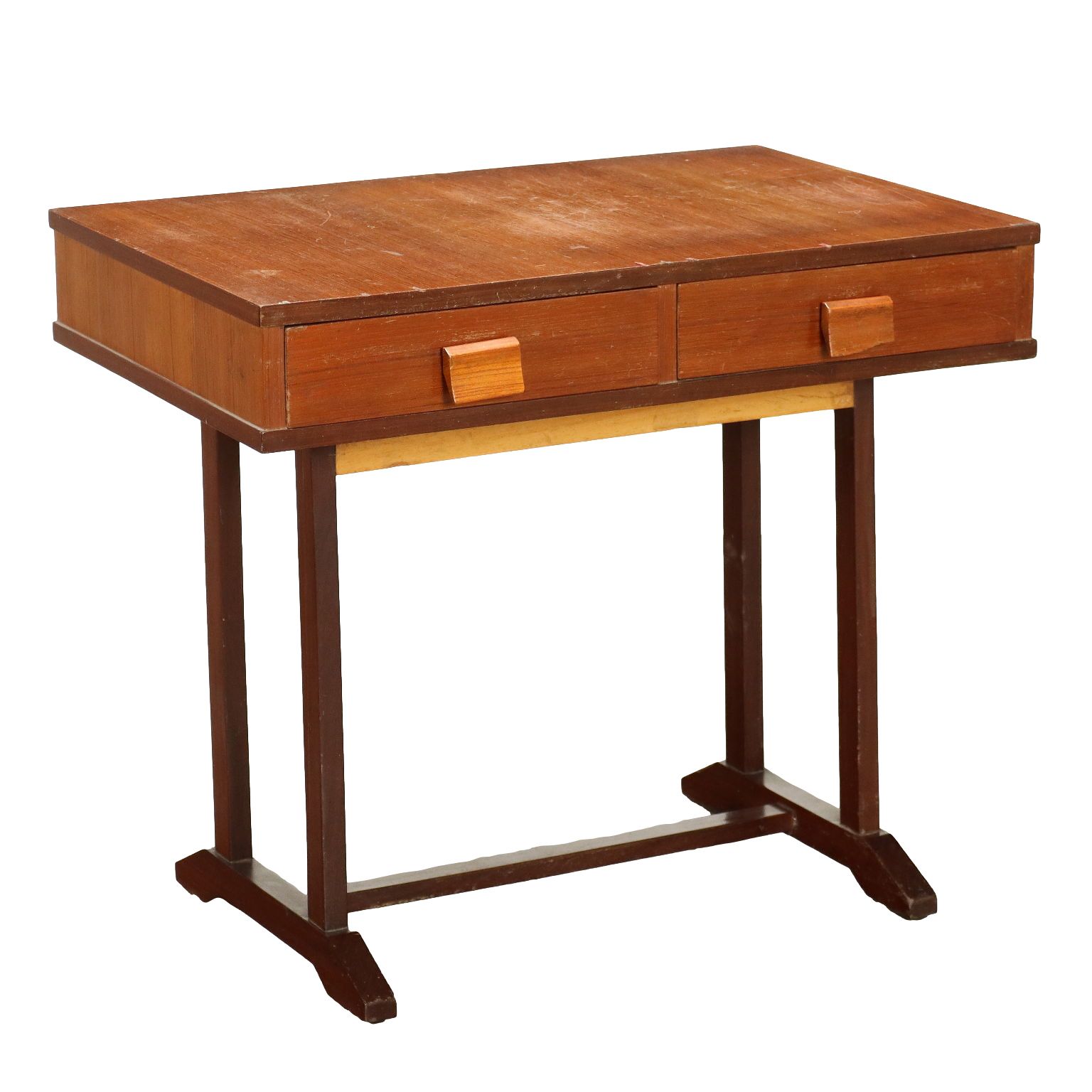 Vintage Small Table With Drawers Teak Veneered 1960s | Vinterior