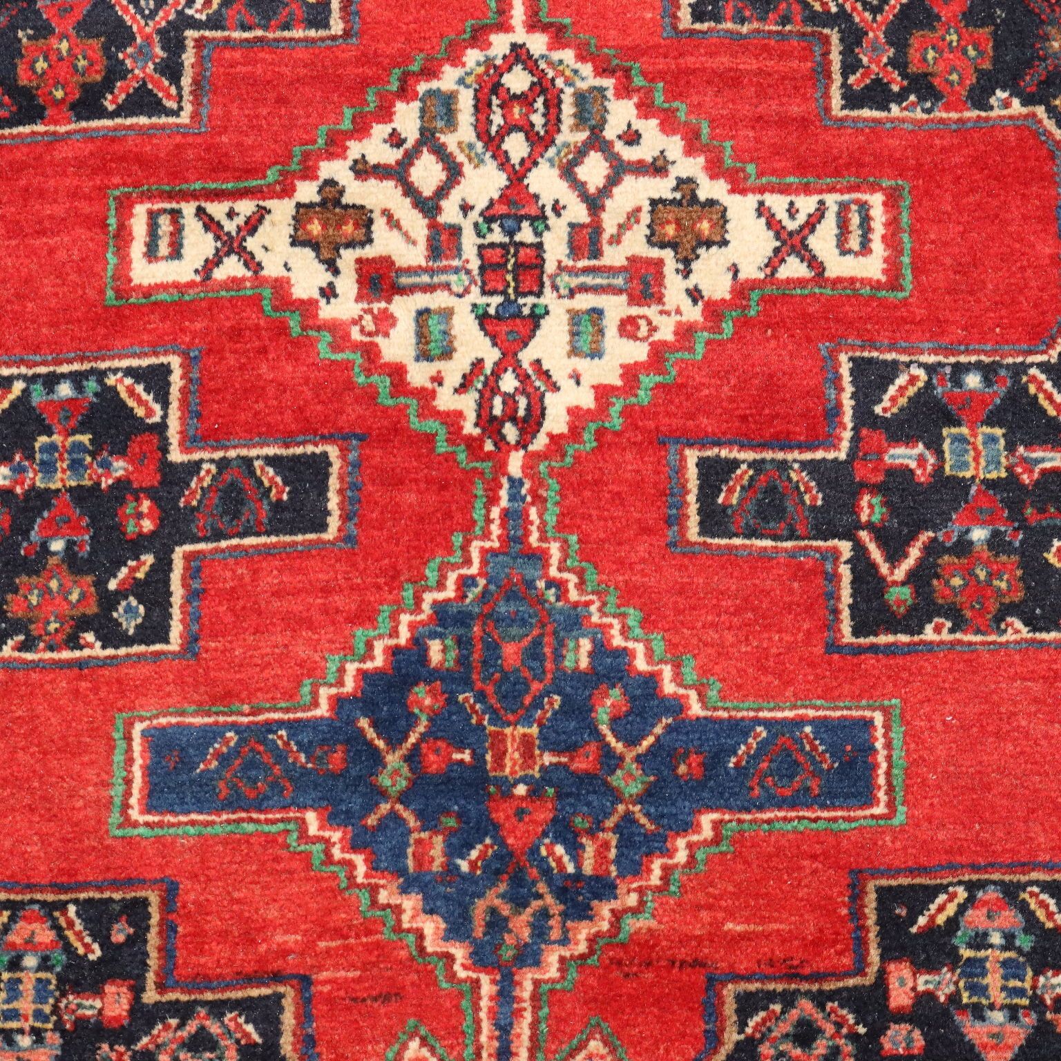 Antique Asian Carpet Cotton Wool Thin Knot 57 X 48 In | Vinterior
