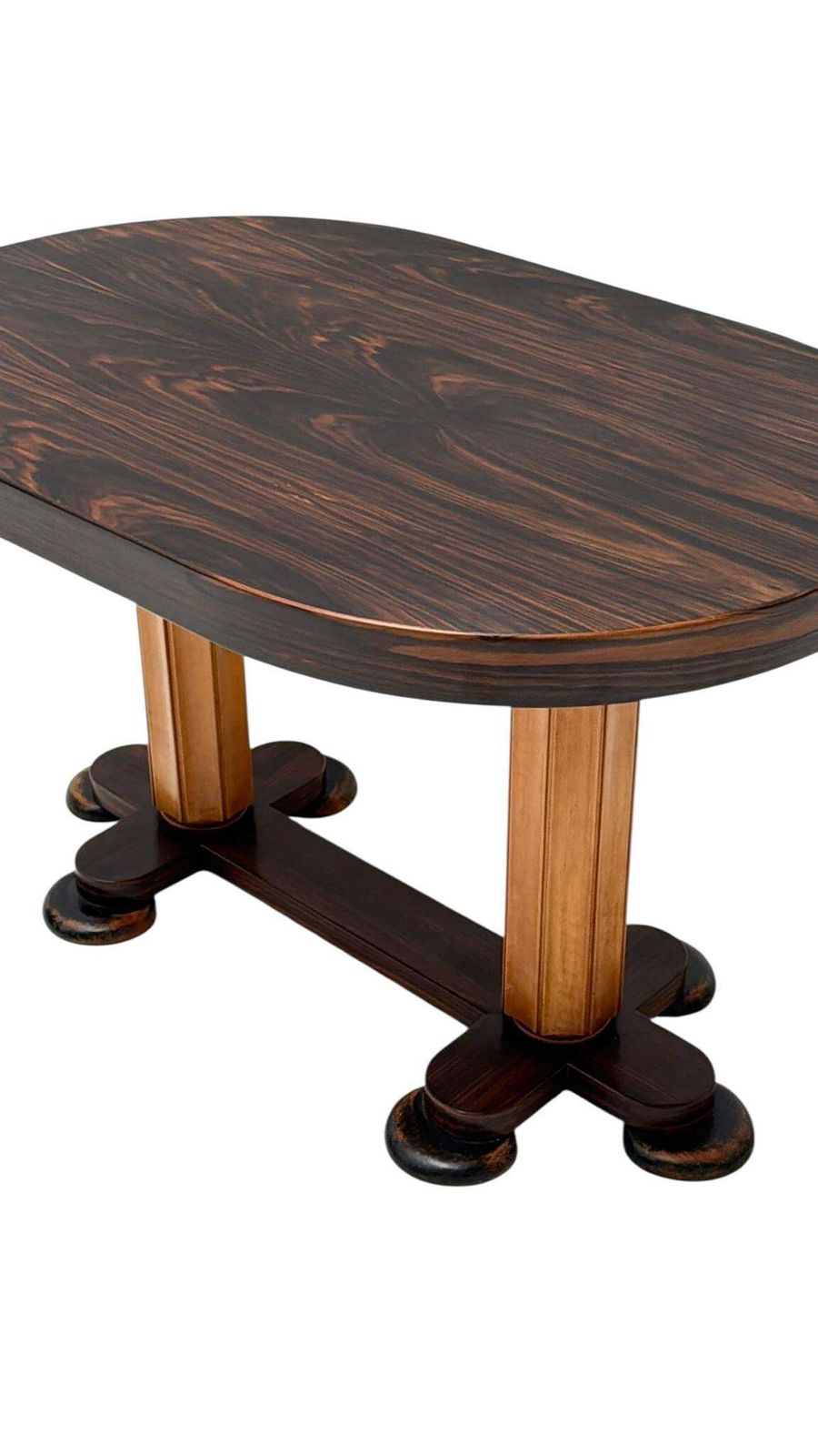 Art Deco Oval Center Table By Gebroeders Reens, 1930s | Vinterior