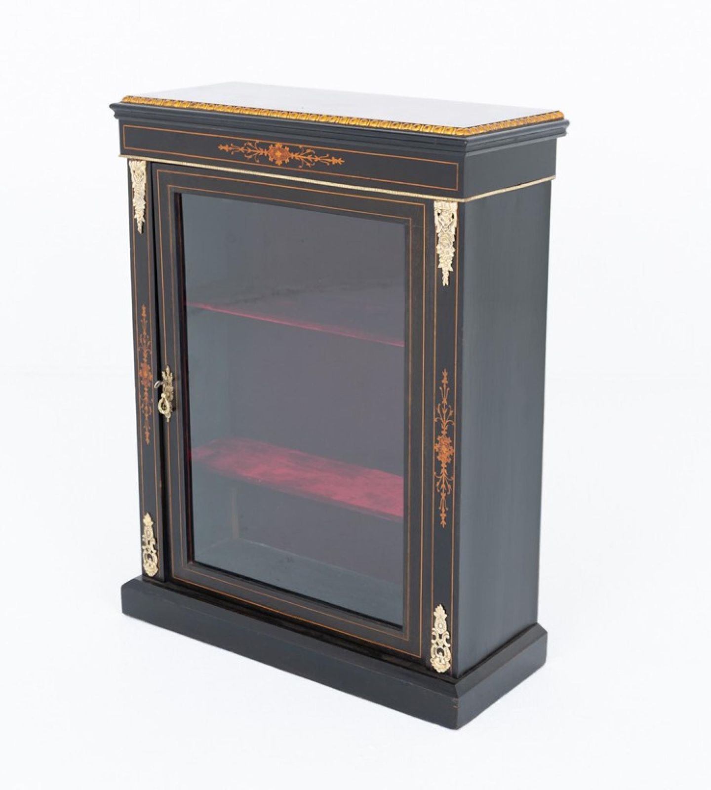 Victorian Pier Cabinet Ebonised Display Chest 1870. | Vinterior