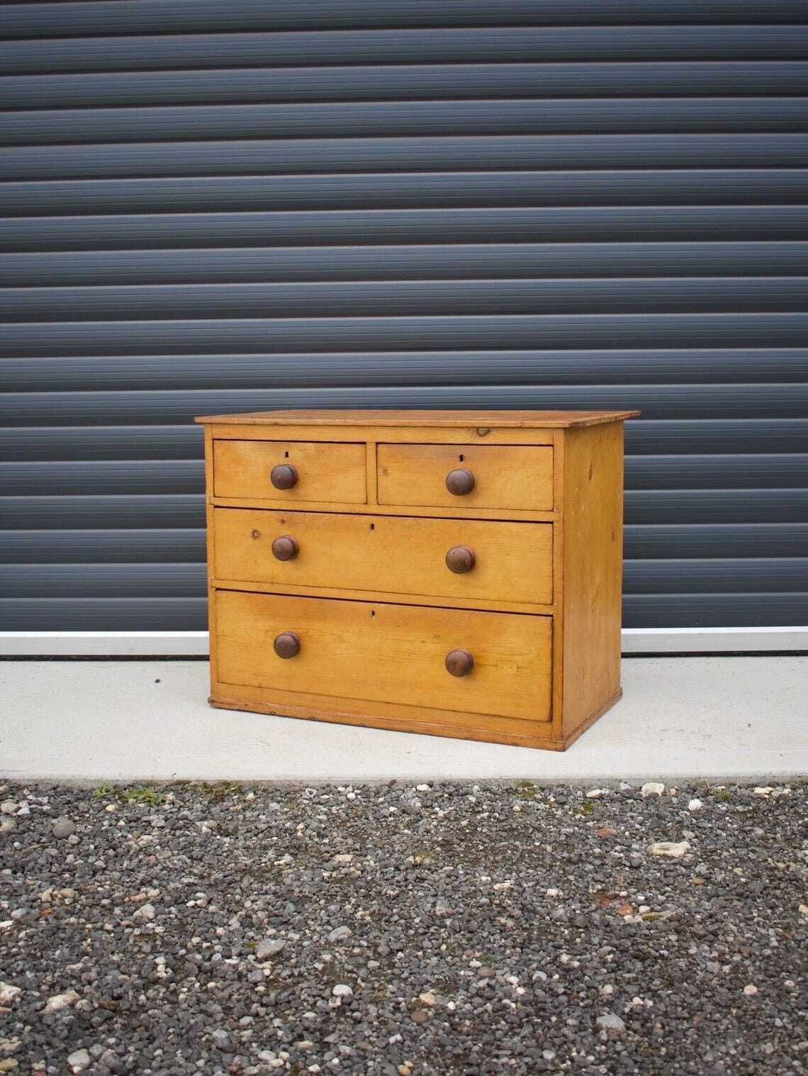 Antique Solid Pine Chest Of Drawers | Vinterior