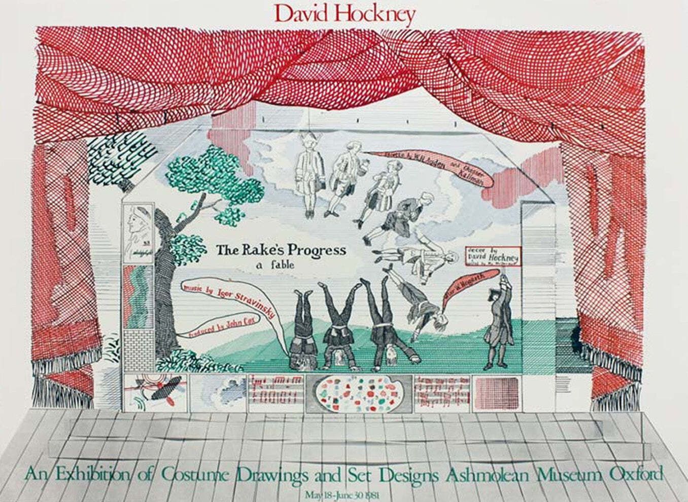 David Hockney The Rake's Progress Ashmolean Museum Original Vintage ...