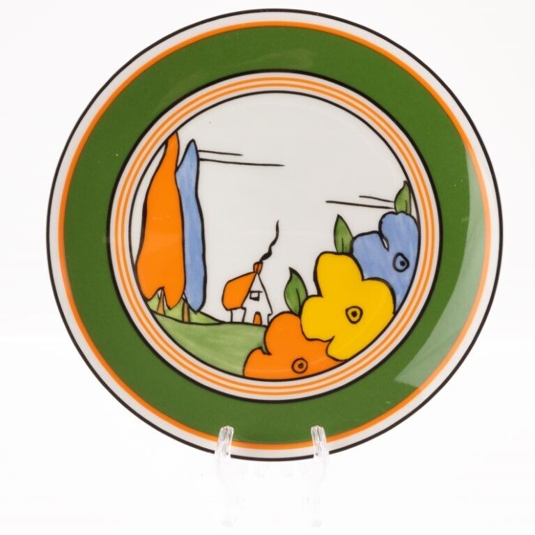 Limited Edition Clarice Cliff Bizarre Series “Poplar” Porcelain Plate ...