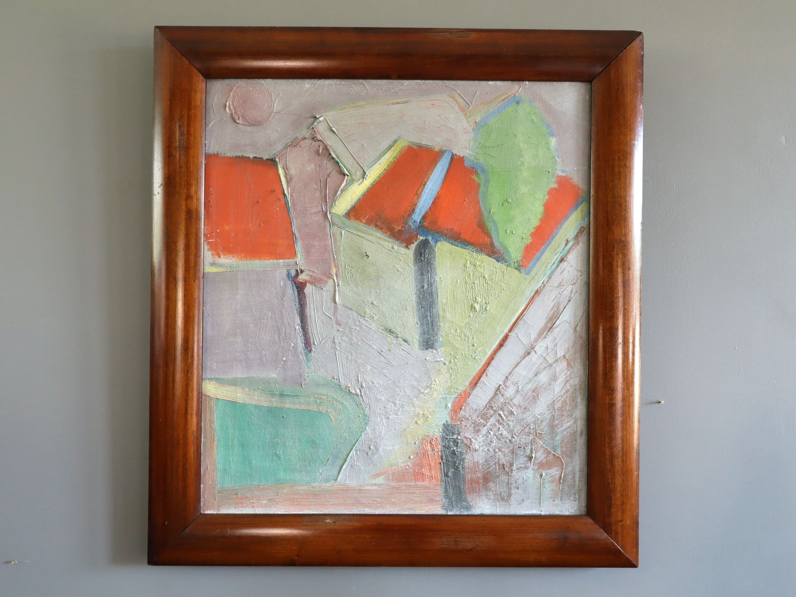 Houses With Red Roofs Oil Painting | Vinterior
