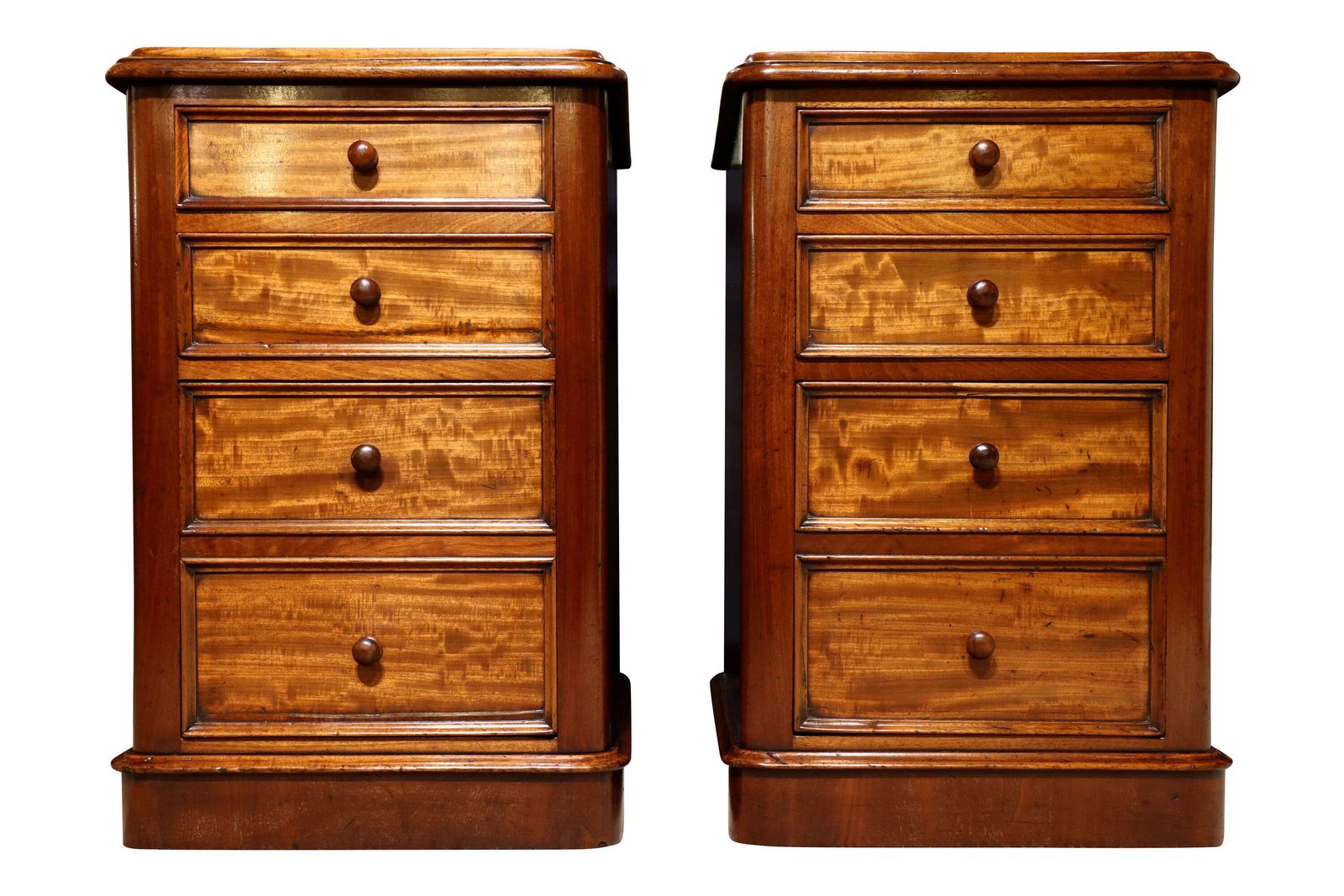 Pair Of Victorian Mahogany Bedside Chests, Circa 1850 | Vinterior