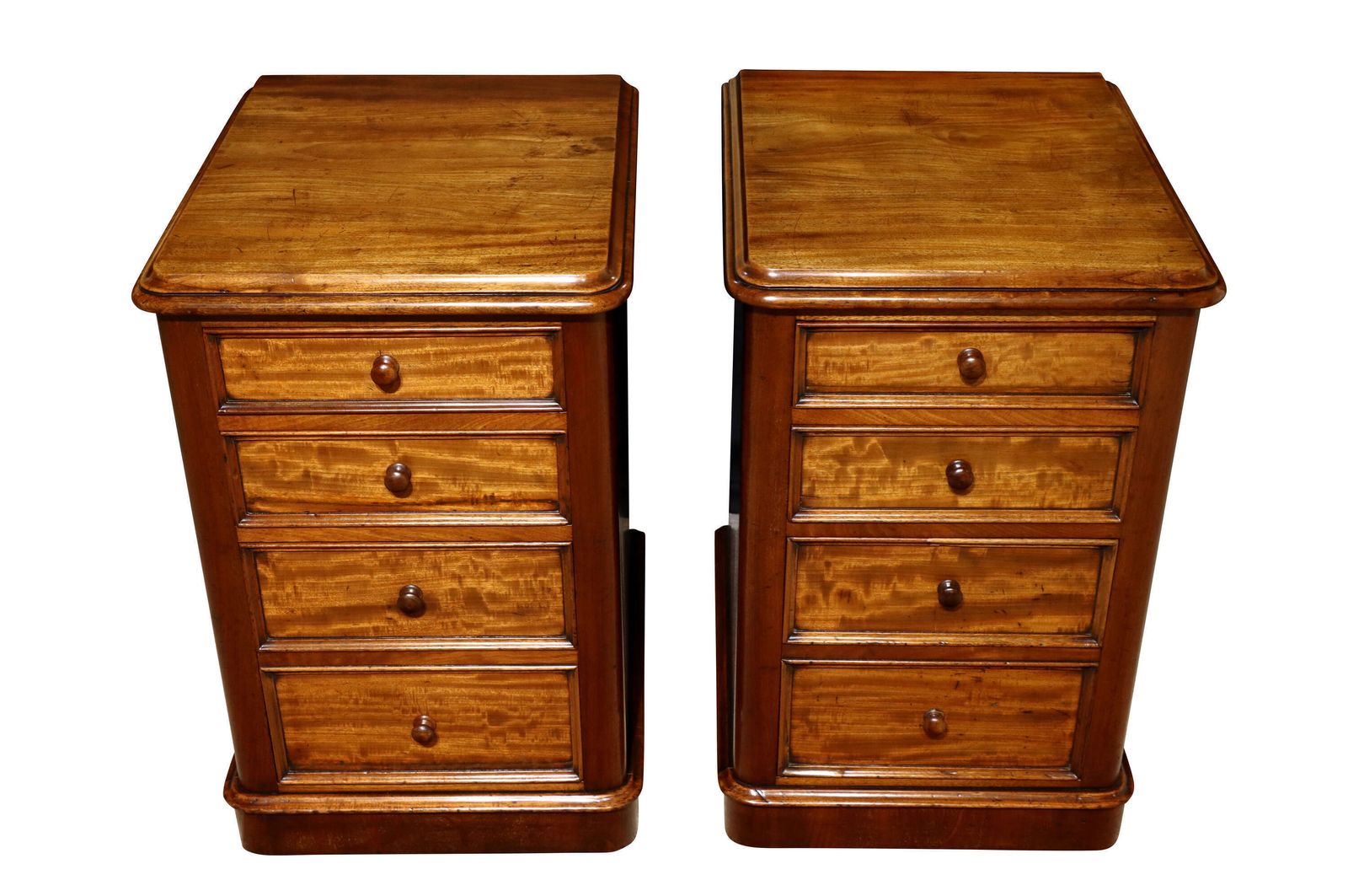 Pair Of Victorian Mahogany Bedside Chests, Circa 1850 | Vinterior