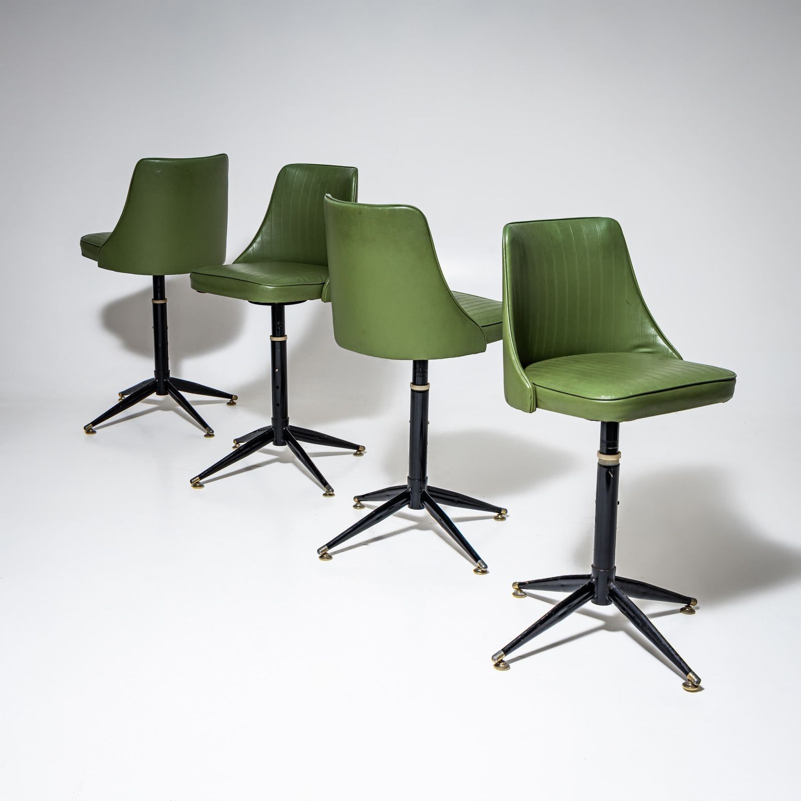 Set Of Four Mid Century Bar Stools, Probably Italy | Vinterior