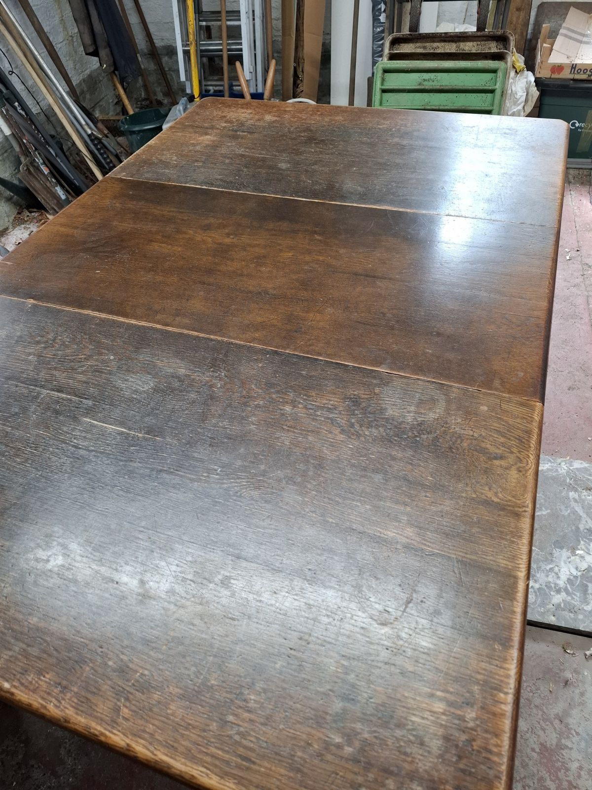Solid Oak Kitchen Table With A Joseph Fitter (Patent) Style Expander ...
