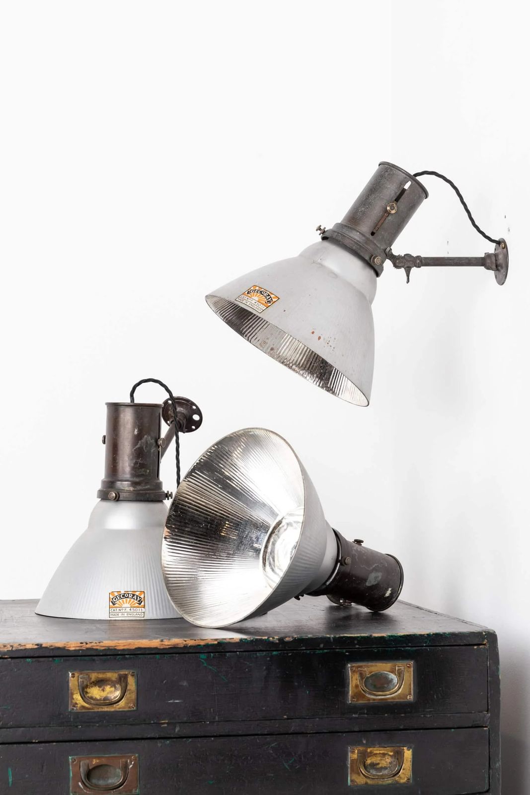 Antique Mirrored Glass Gec Gecoray Wall Lamps | Vinterior
