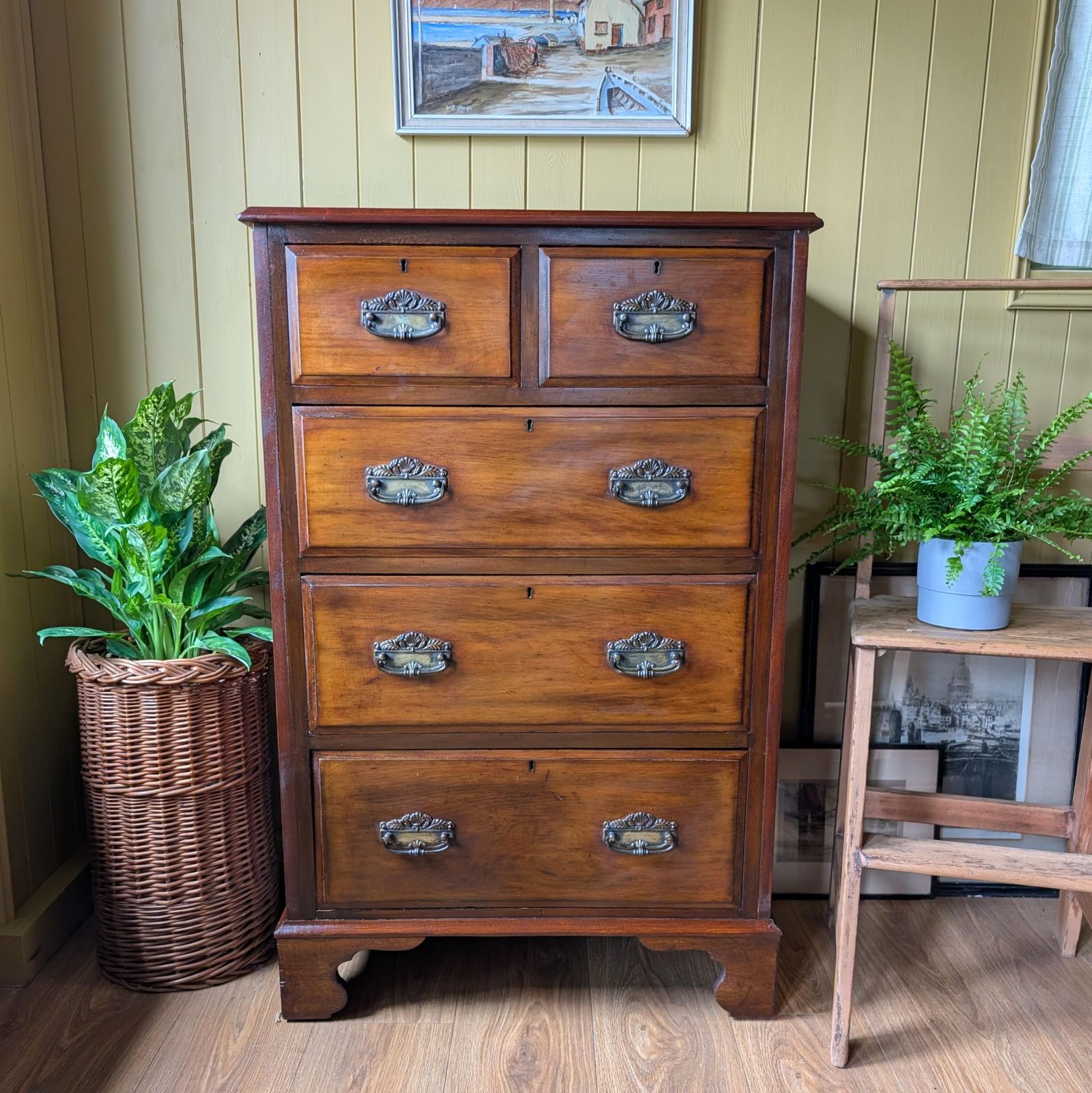 Narrow Antique Chest Of Drawers | Vinterior