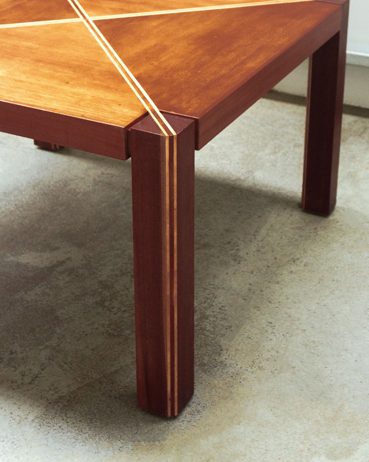 Inlaid Art Deco Inspired Mid Century Dining Table | Vinterior