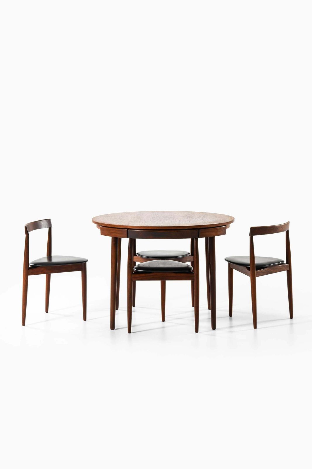 Hans Olsen Dining Set In Teak And Leather By Frem Røjle, 1960s | Hans ...