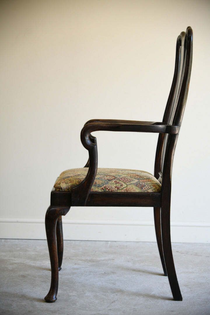 Georgian Style Oak Carver Chair | Vinterior