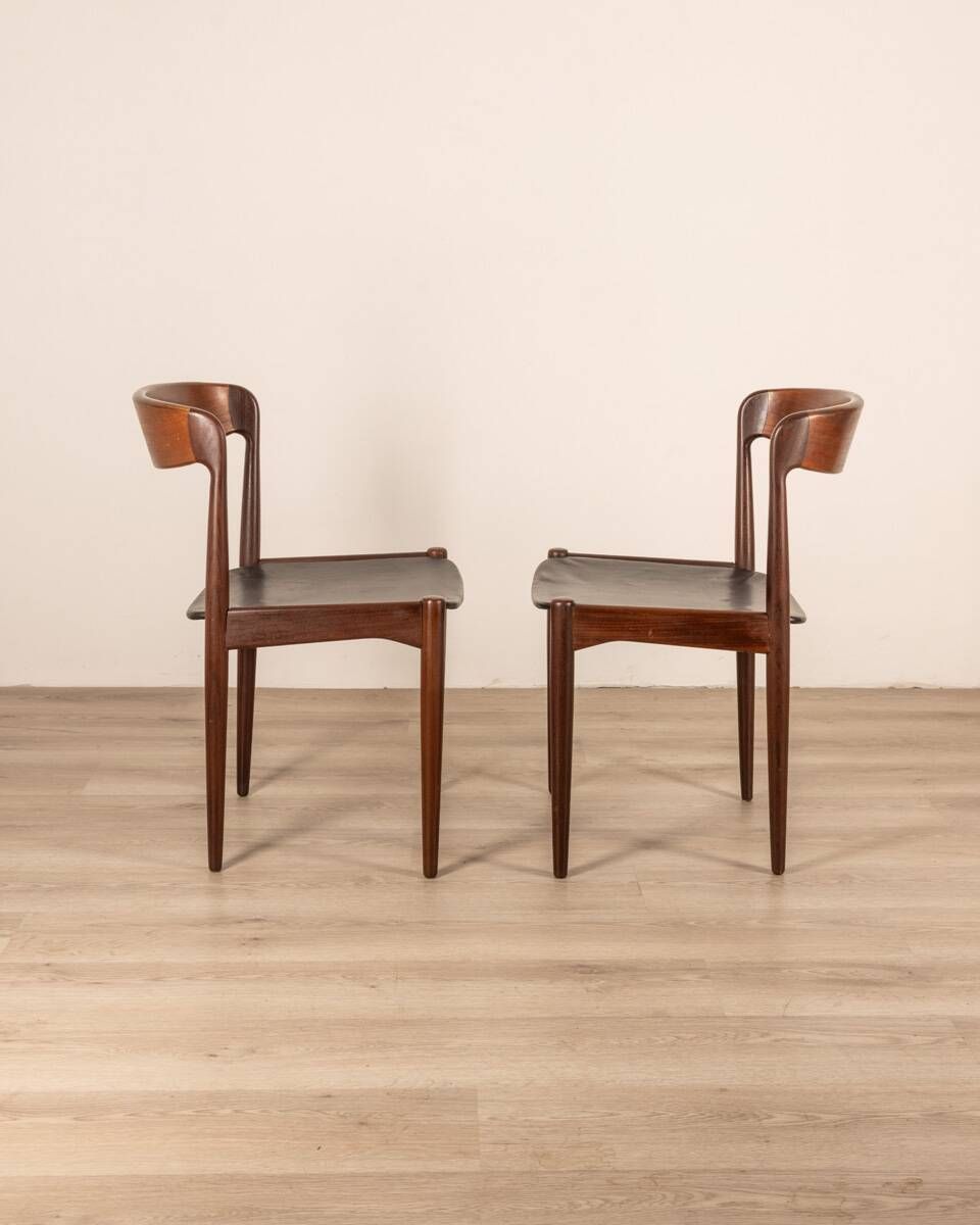 Pair Of Vintage 50's Teak Chairs Designed By Hovmand Olsen | Vinterior