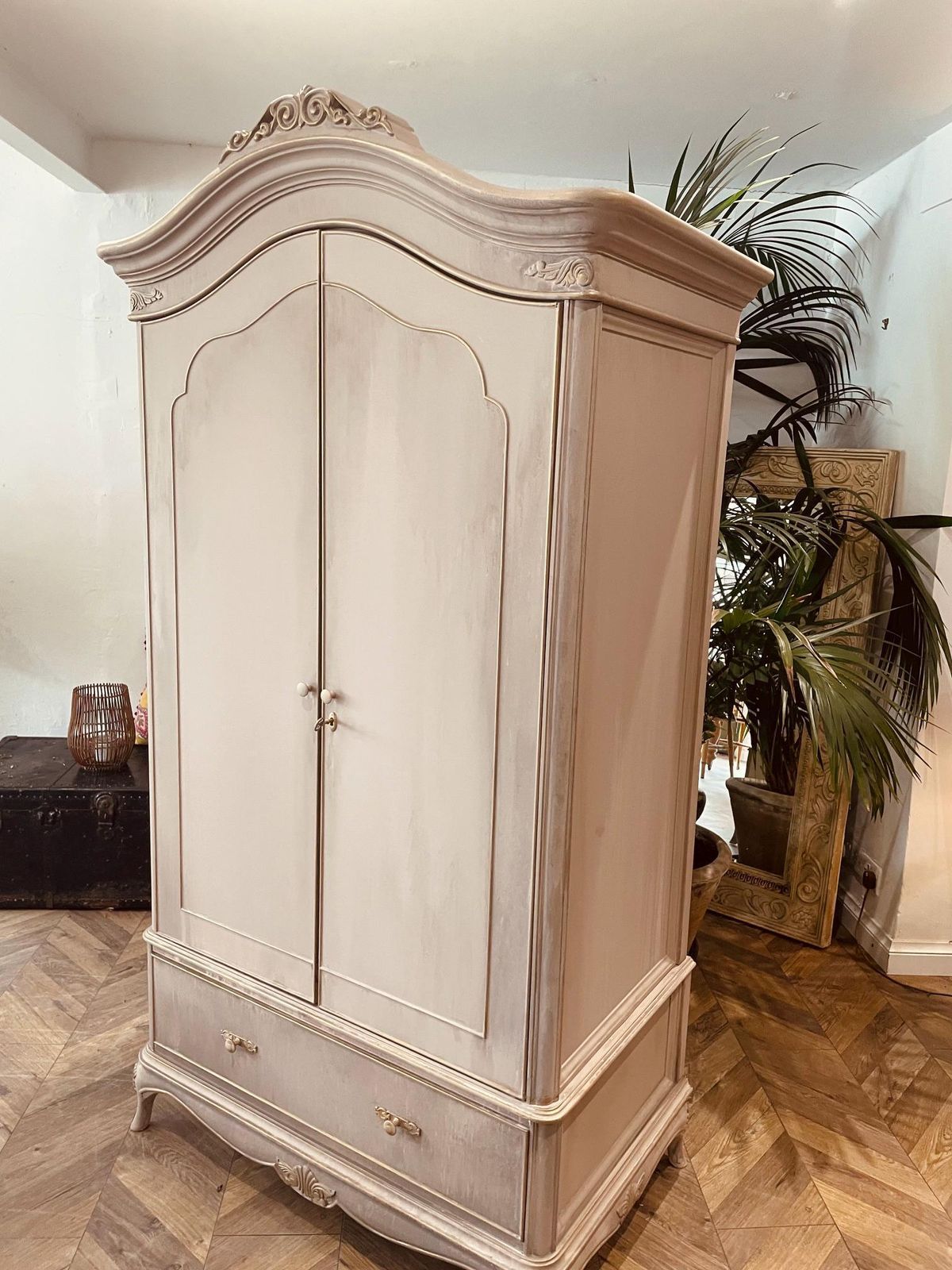 French Chateau Style Solid Wood Wardrobe/Armoire | Vinterior
