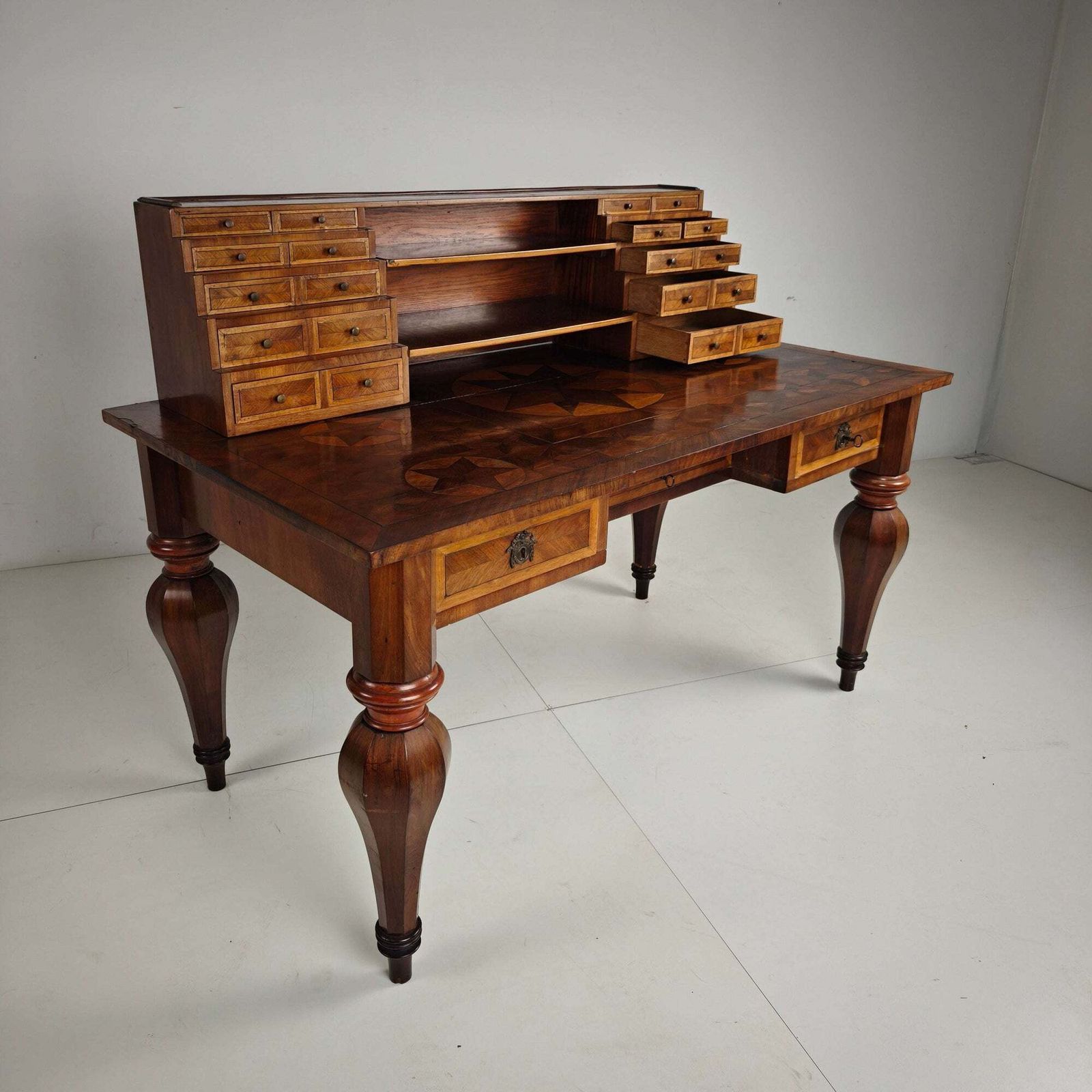 19th Century German Marquetry Writing Desk | Vinterior
