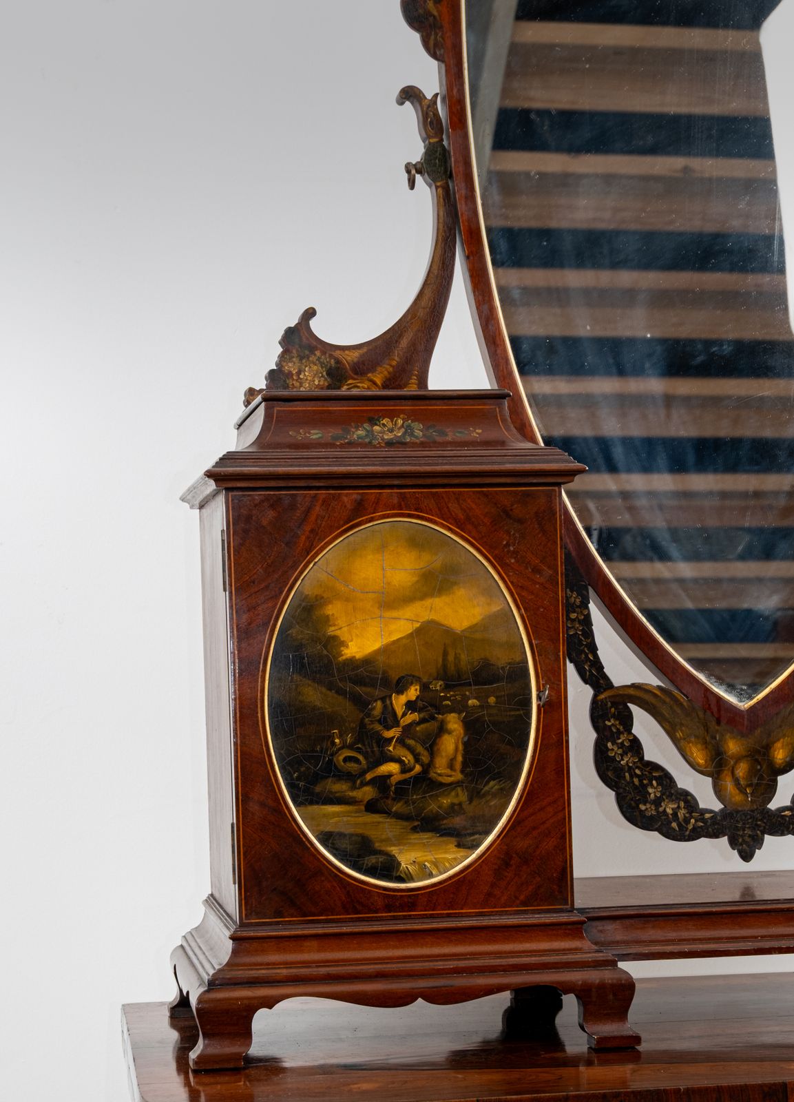 Edwardian Inlaid Mahogany Jewellery Cabinet C.1900 | Vinterior