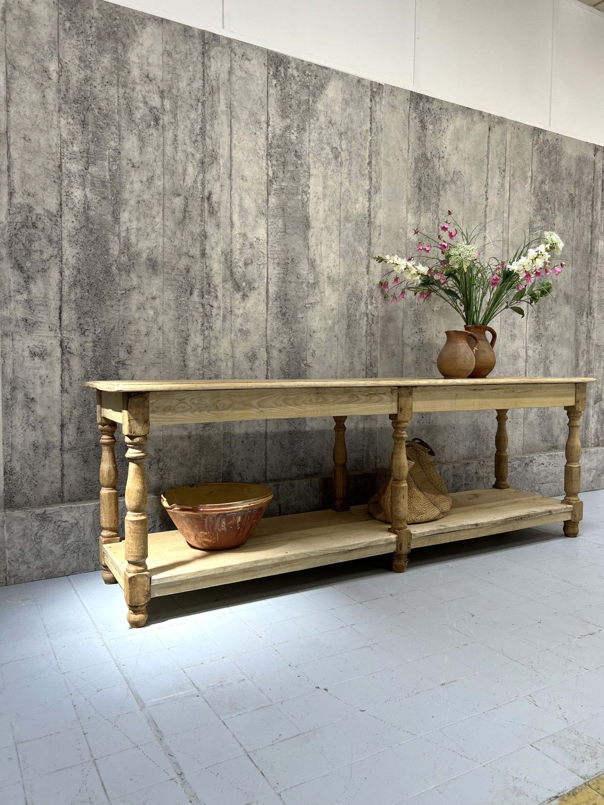 250.5cm Oak Drapers Table / Kitchen Island | Vinterior