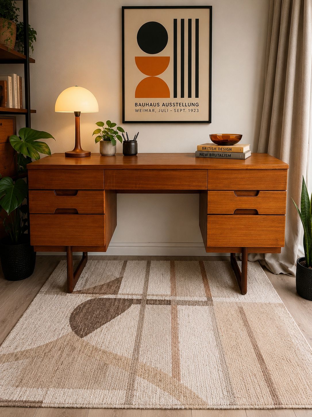 Vintage Mid Century Teak Dressing Table By Gunther Hoffstead For ...