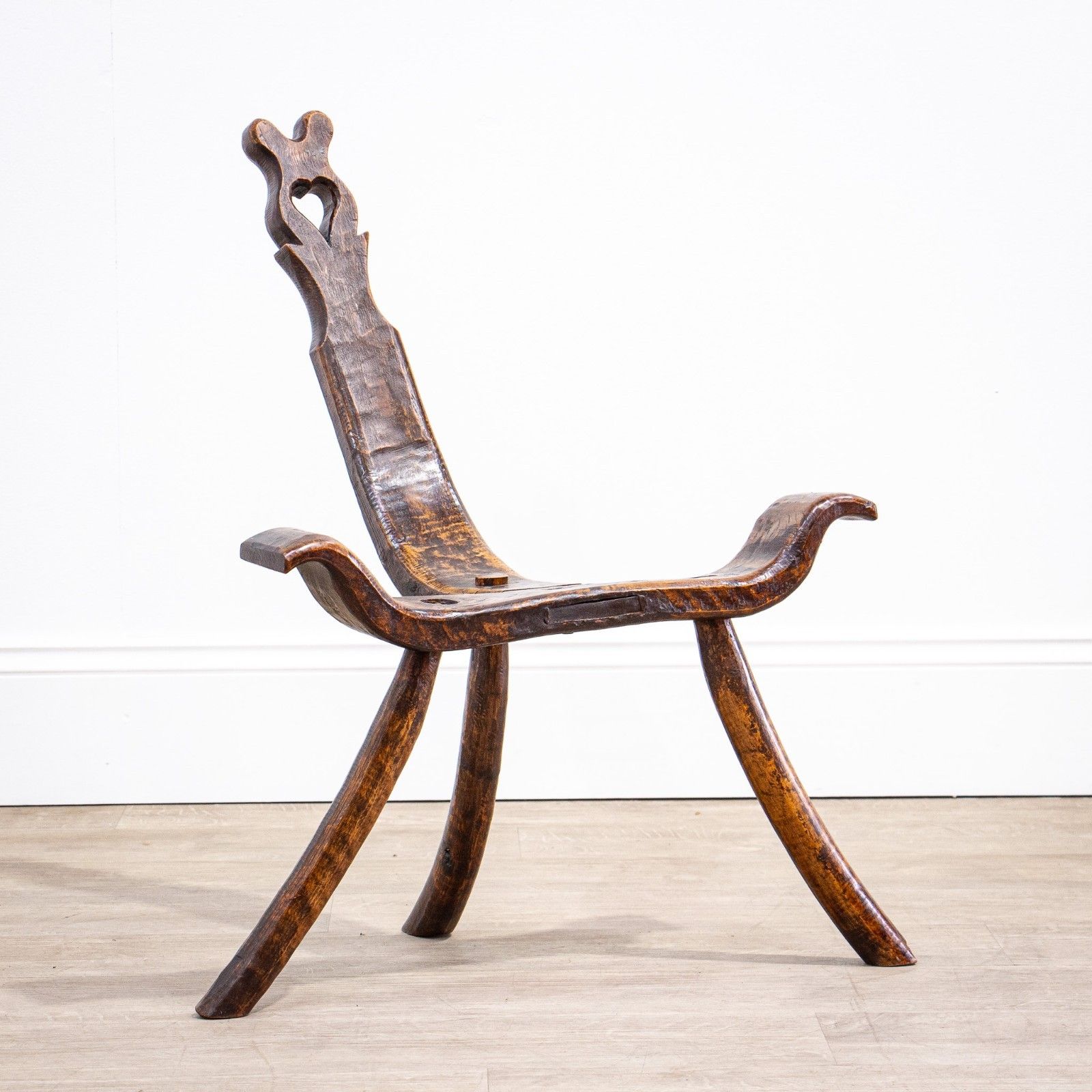 19th Century Oak Cockfighting Stool | Vinterior