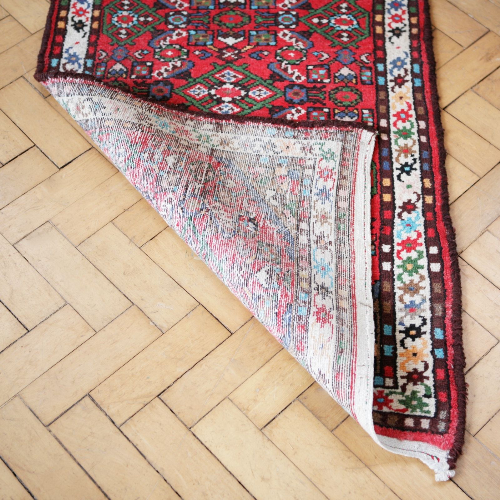 Geometric Hand Woven Traditional Runner | Vinterior
