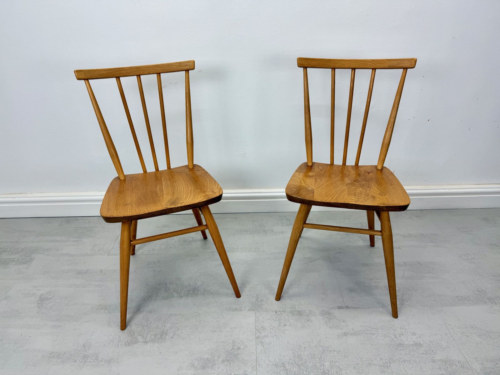Two Ercol Stick Back Dining Chairs | Vinterior