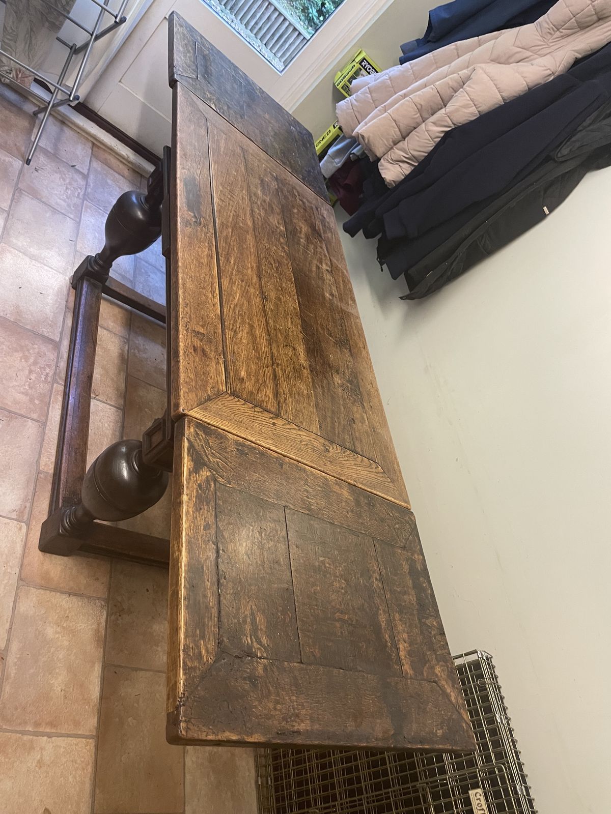 Rare 17th Century Anglo Dutch Oak Draw Leaf Extending Dining Table, C ...