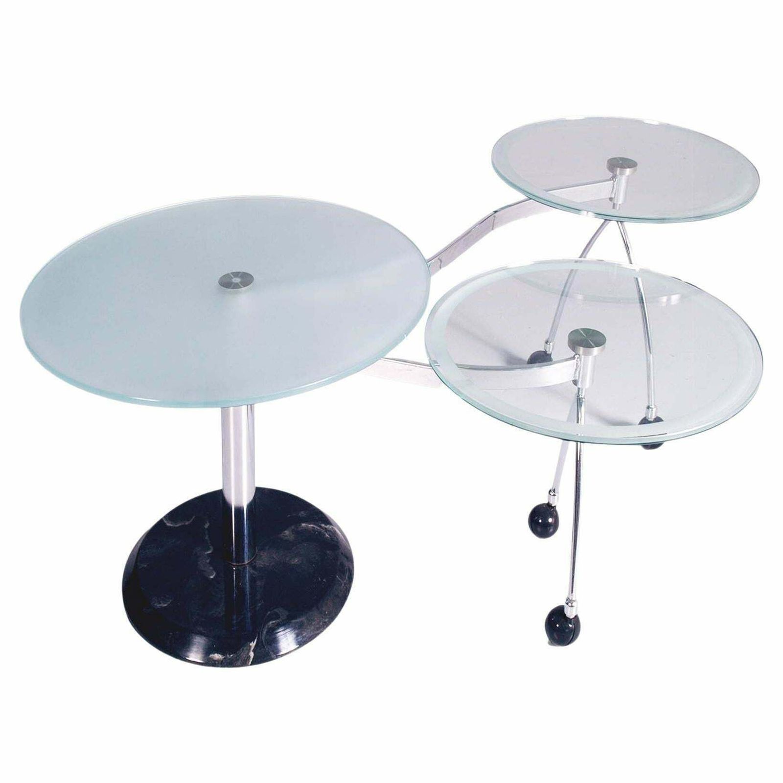 Space Ages 1970s Round Coffee Table With Two Rotating Satellites ...